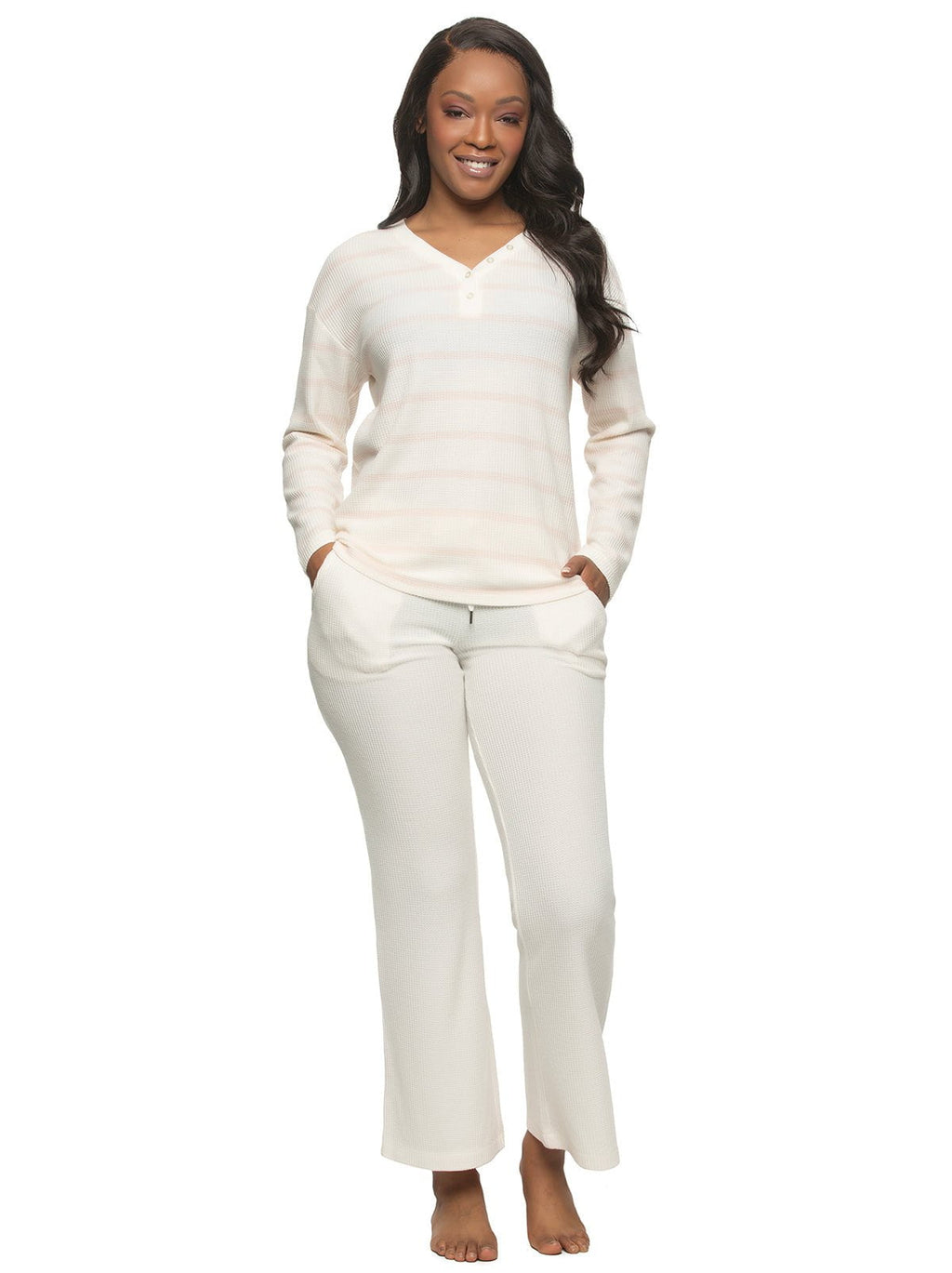 Jolie 2-Piece Henley & Lounge Pant Set | Felina